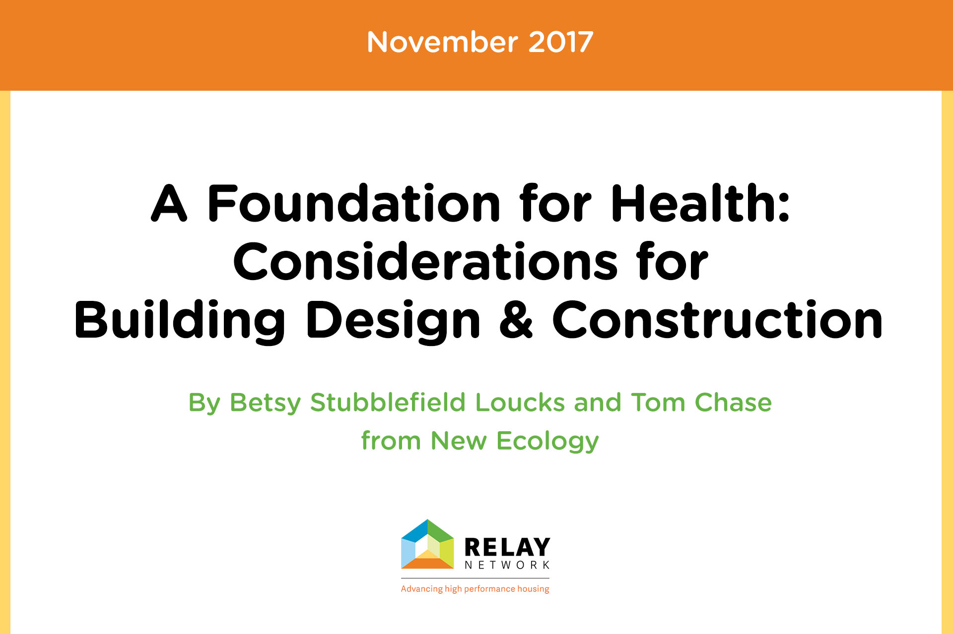 Foundation for Health: Considerations for Building Design ...