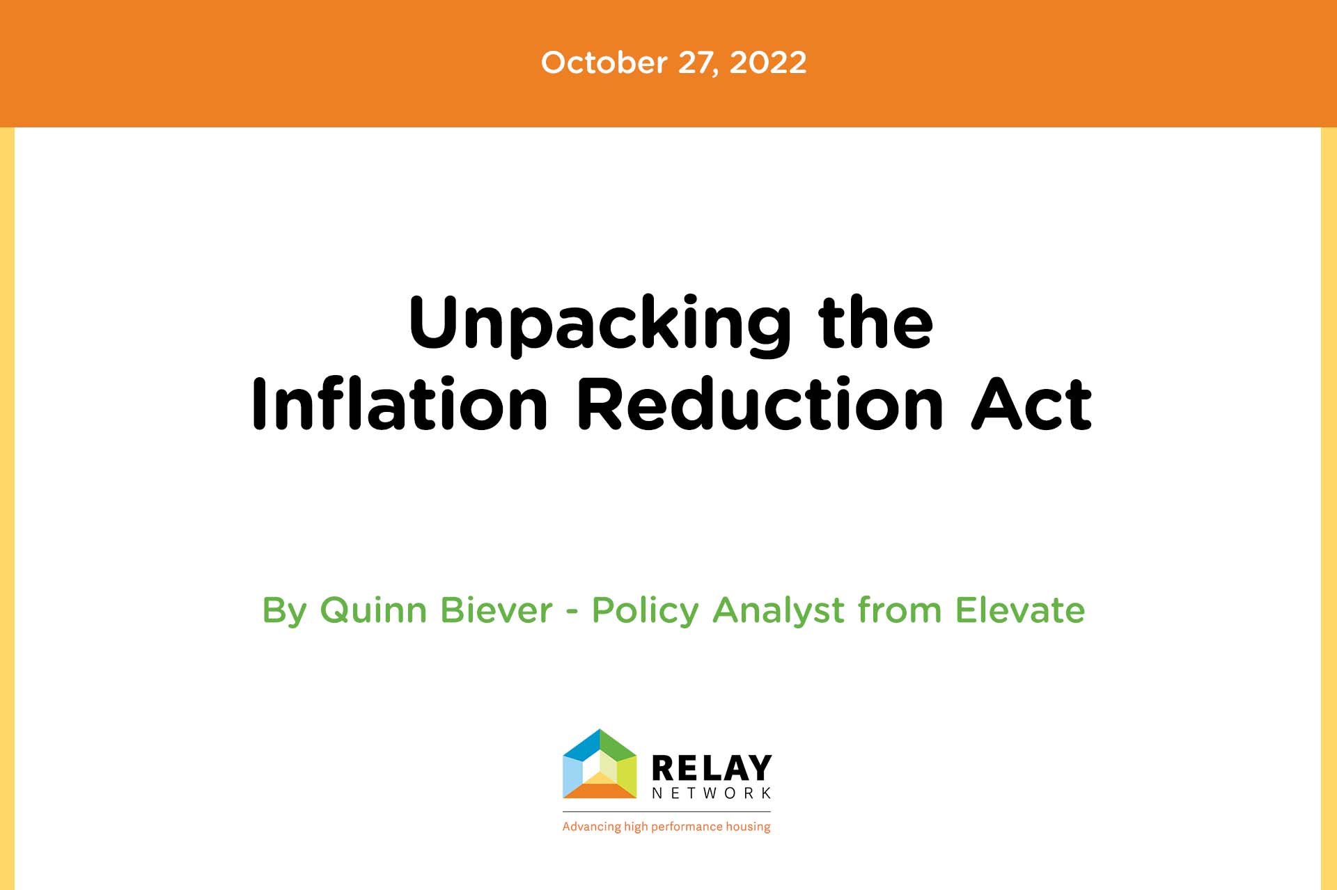 Unpacking the Inflation Reduction Act - Relay Network Unpacking the Inflation Reduction Act - Relay Network